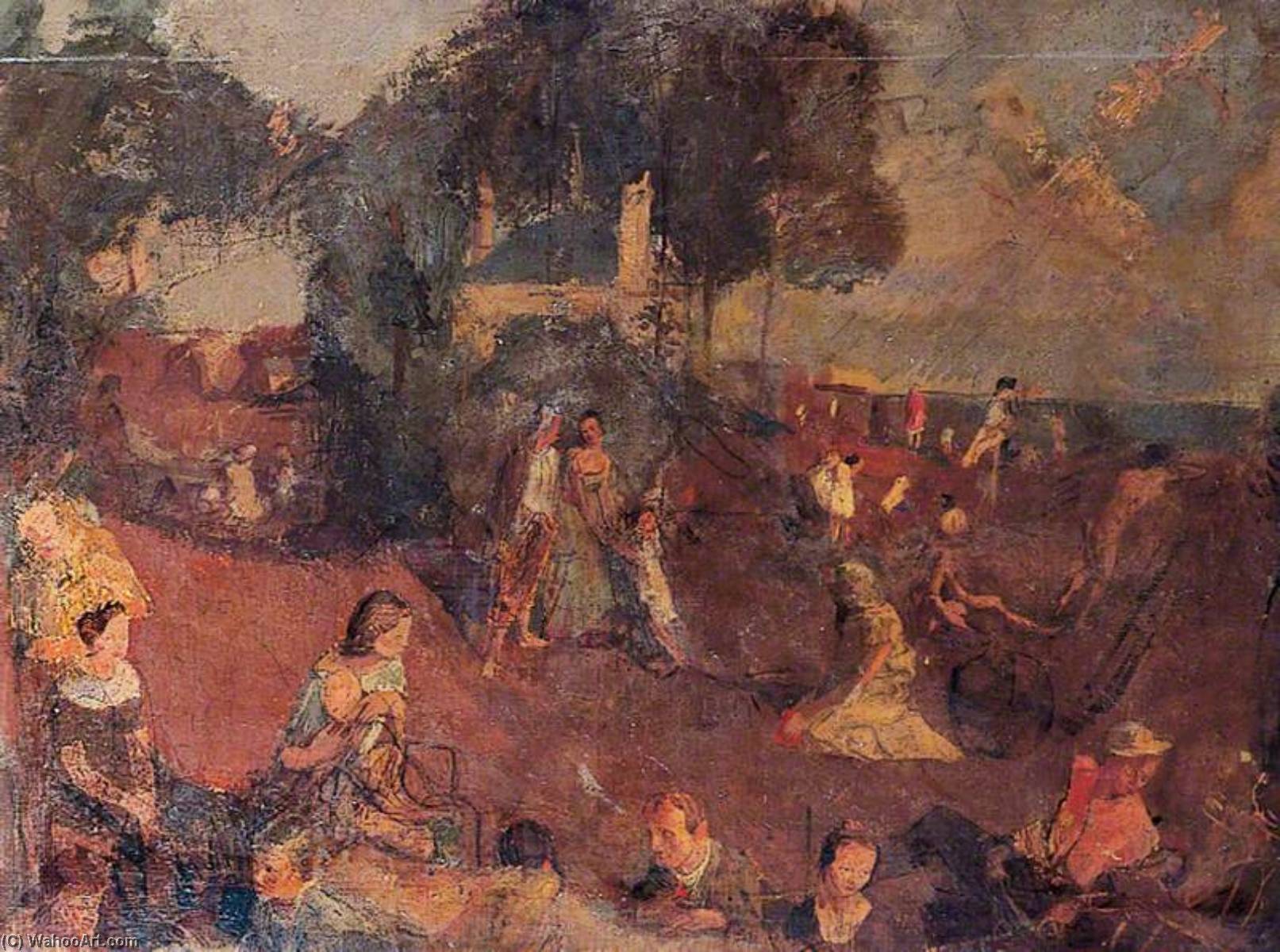 Purchase Oil Painting Replica Beach Scene with Figures, 1921 by Rodney ...