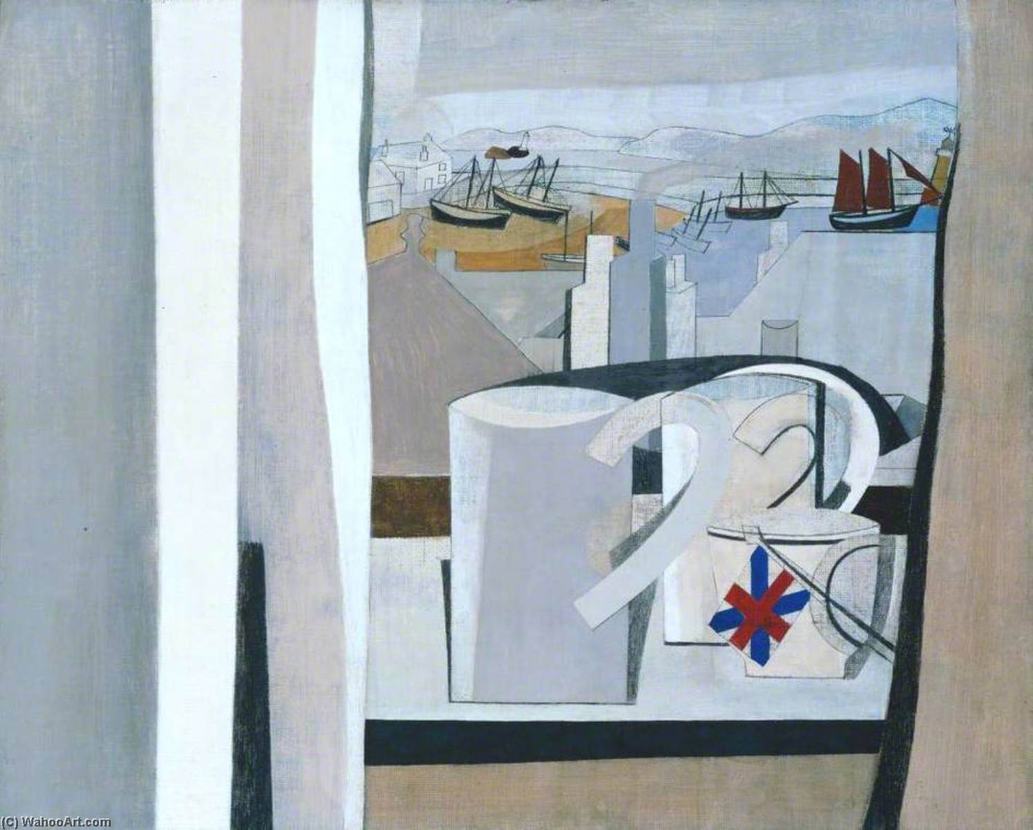 订购 畫複製 1943 45 (圣伊夫斯,康沃尔), 1943 通过 Ben Nicholson Om (灵感来自) (1894-1982 ...