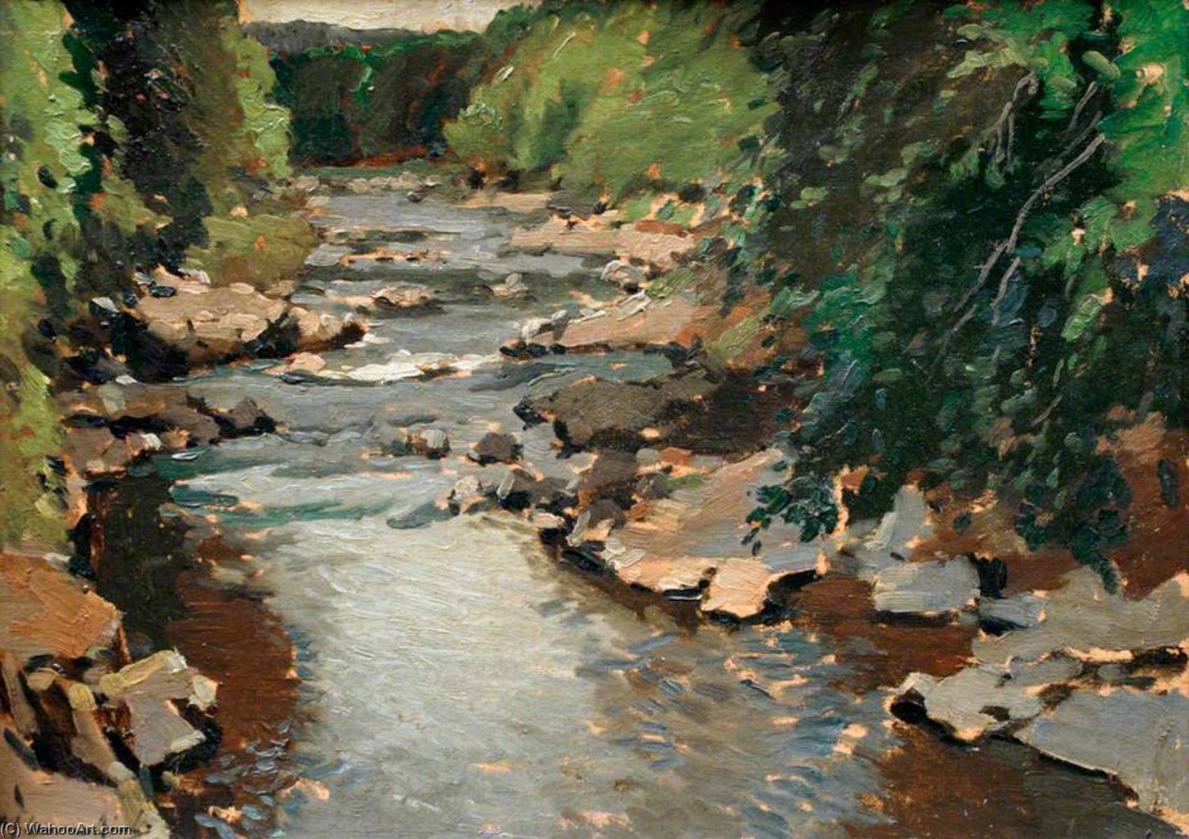 Order Artwork Replica Stream with Boulders by Samuel John Lamorna Birch ...