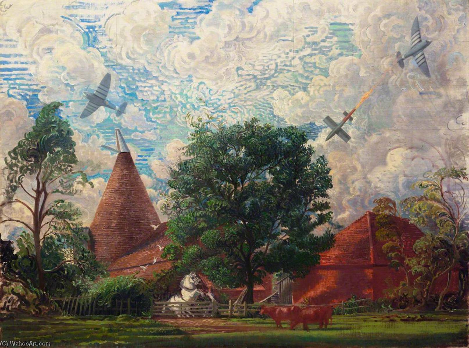 Get Art Reproductions Tempests Attacking Flying Bombs, 1944 by Walter ...