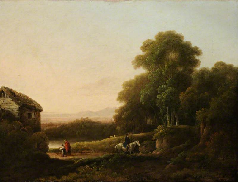 Get Paintings Reproductions Wooded Landscape with Figures by John ...