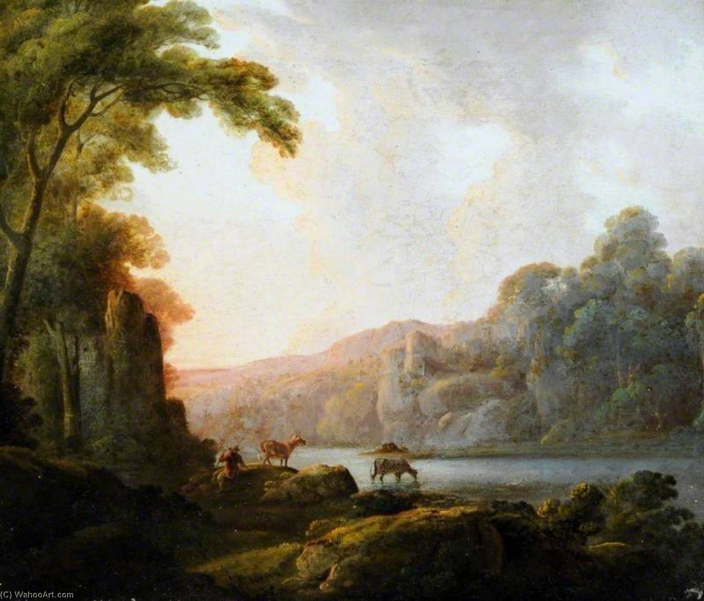 Buy Museum Art Reproductions Lakeland Scene with Cattle by John ...