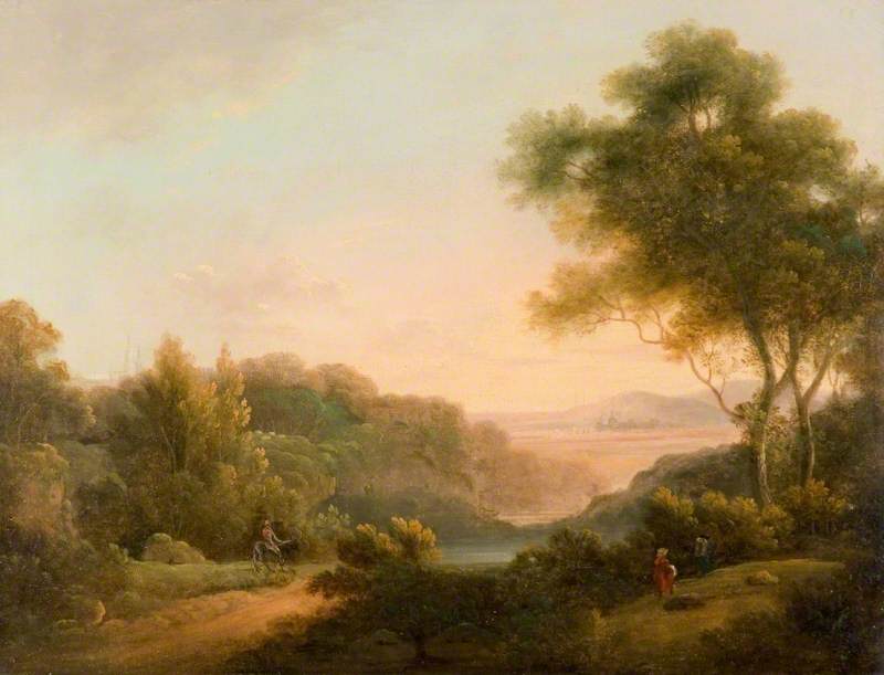Oil Painting Replica River Scene by John Rathbone (1745-1807) | ArtsDot.com