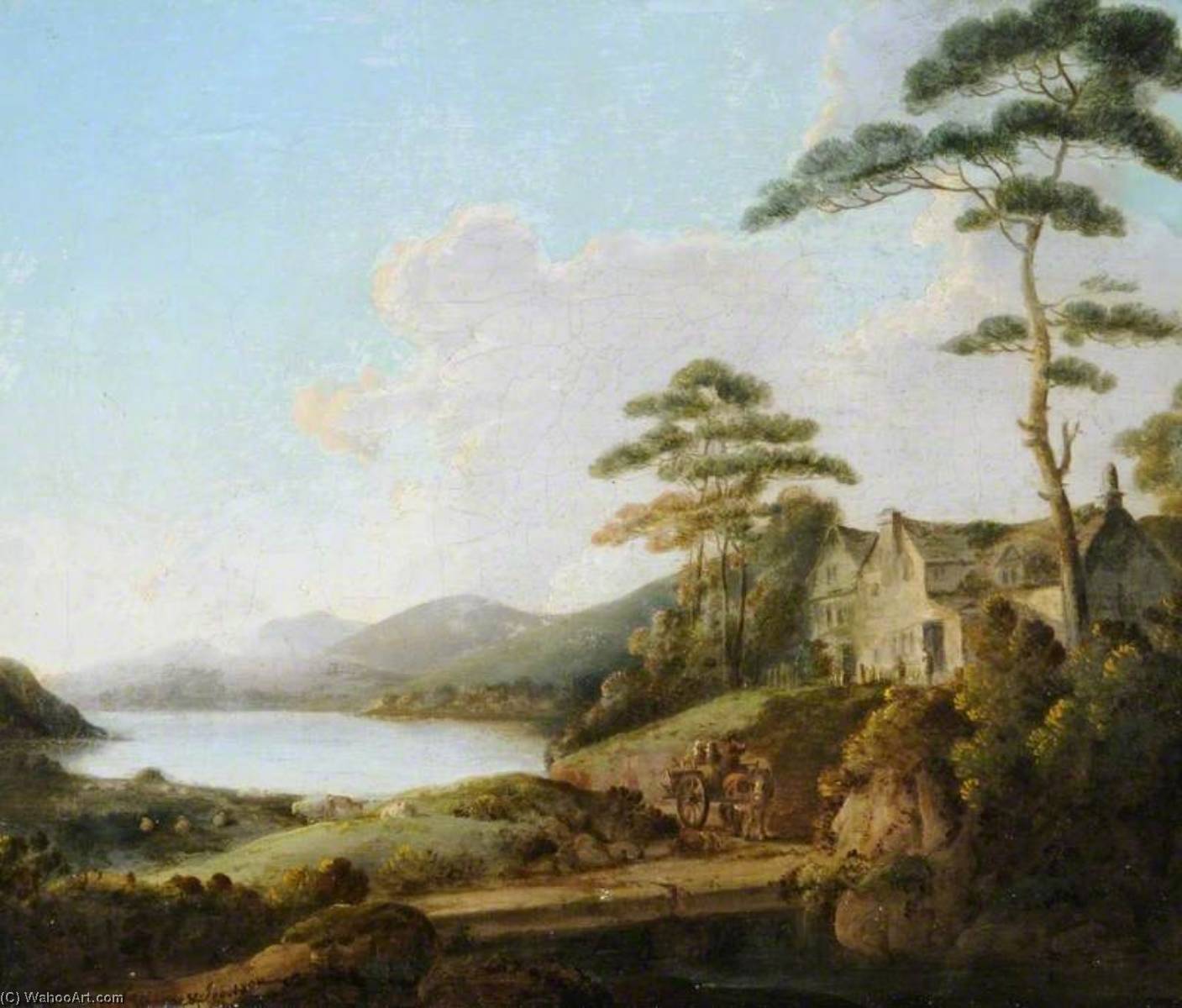 Order Artwork Replica Lakeland Scene with a House by John Rathbone ...