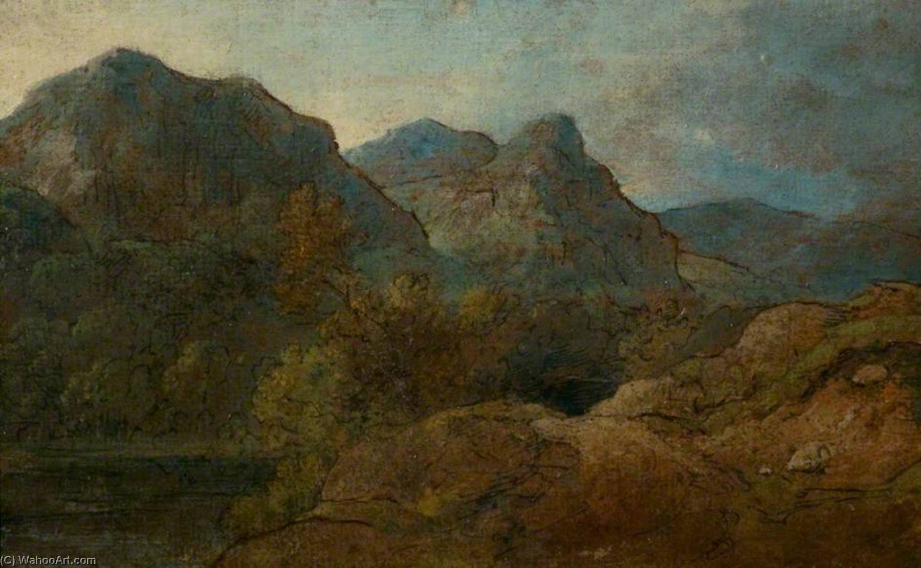 Purchase Oil Painting Replica Mountain Scenery by George Howland ...