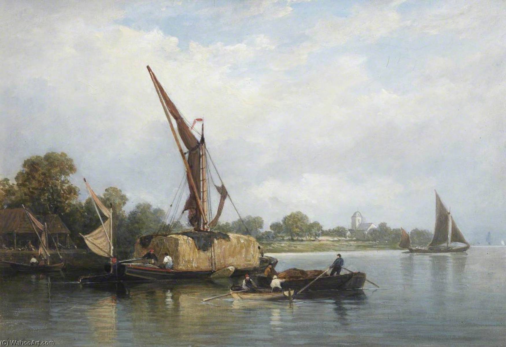 Order Artwork Replica On the Thames by Edmund Thornton Crawford (1806 ...