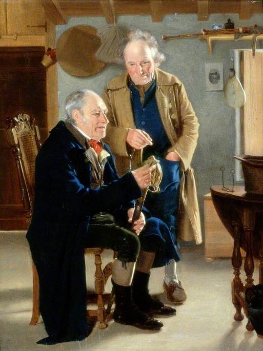 Oil Painting Replica Examining the Sword, 1822 by Thomas Sword Good ...