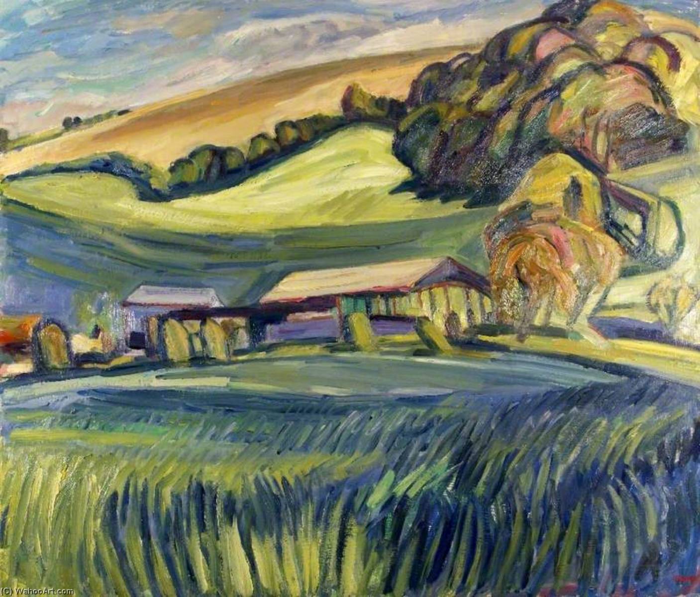 Ferme ouverte près de Compton de Nick Schlee Nick Schlee | ArtsDot.com