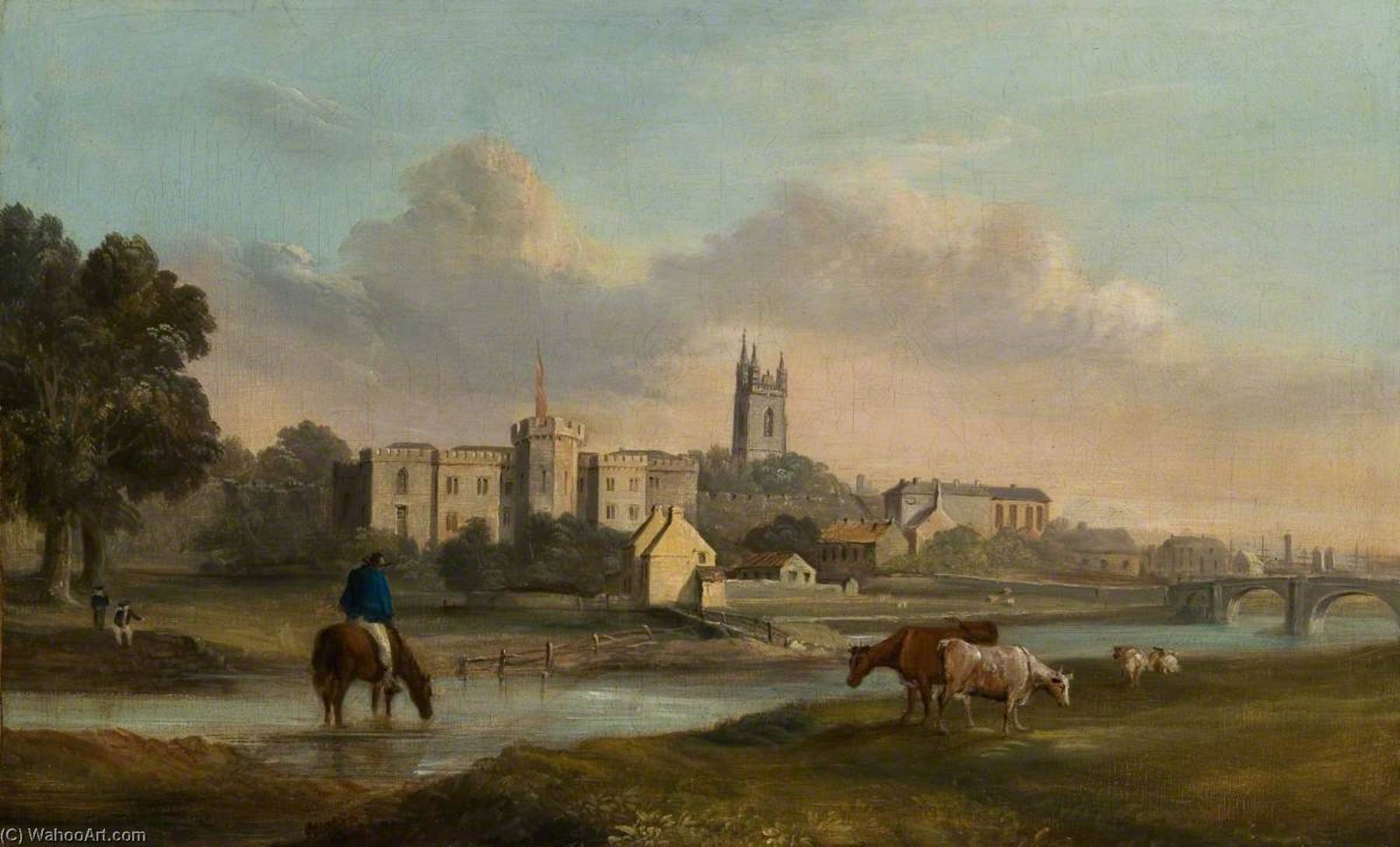 Purchase Oil Painting Replica Cardiff from the West by Alexander Wilson ...