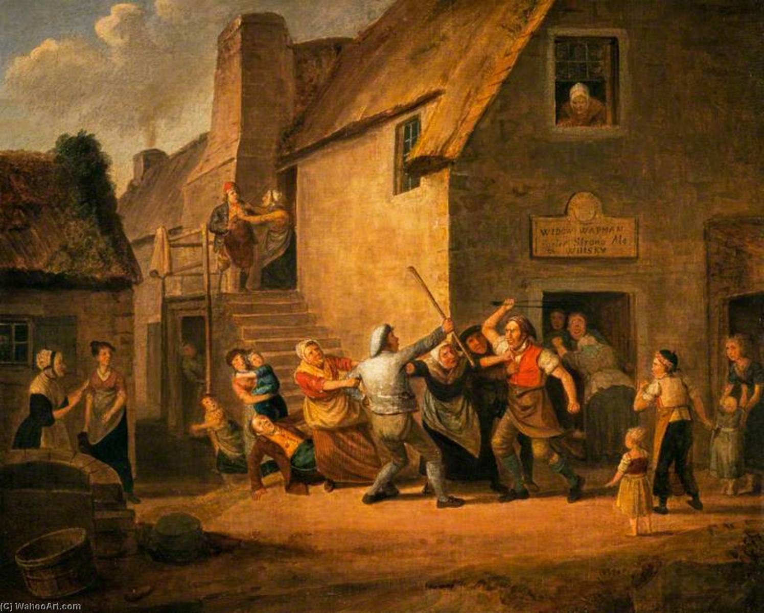 Get Art Reproductions A Brawl Outside an Ale House, 1822 by Alexander ...
