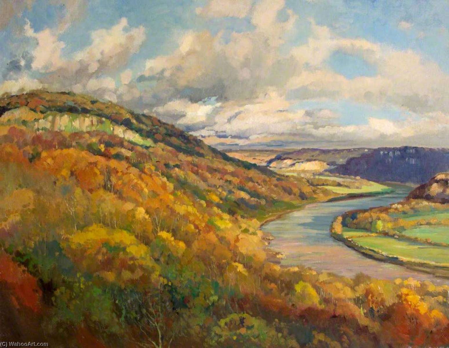 Buy Museum Art Reproductions The Wye Valley below Wynd Cliff by Donald ...