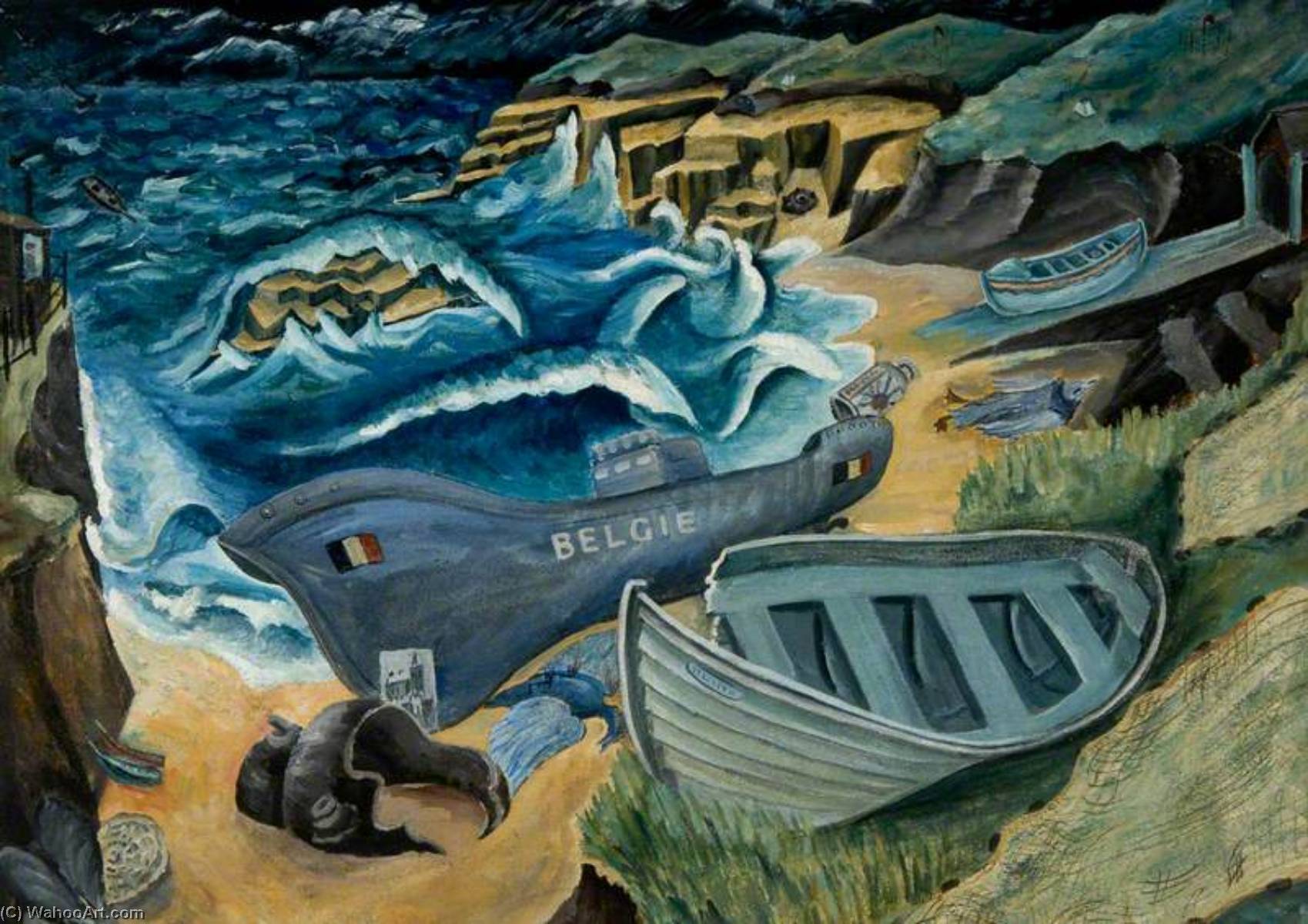 Acheter Reproductions D'art De Musée Guerre en mer, 1943 de Harry ...