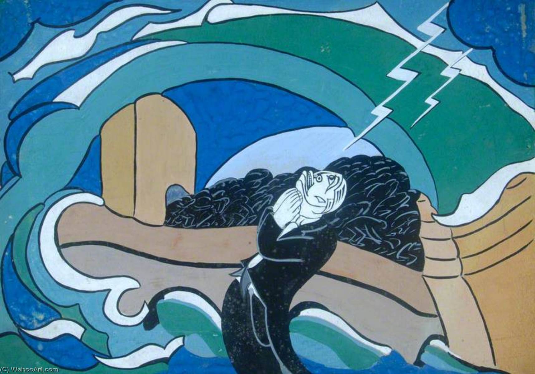 Order Artwork Replica The Deluge by Harry Wilson (1867-1939, United ...