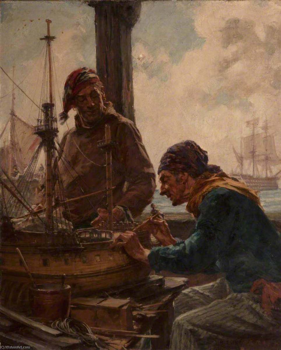 Purchase Oil Painting Replica His Old Ship by Arthur David Mccormick ...