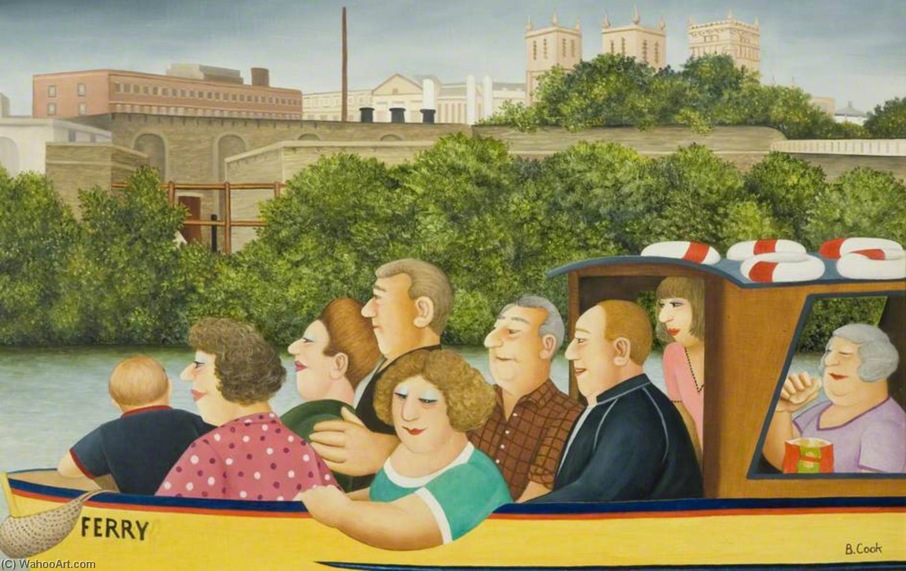 The Ferry, 2001 by Beryl Cook (1926-2008, United Kingdom) Beryl Cook ...