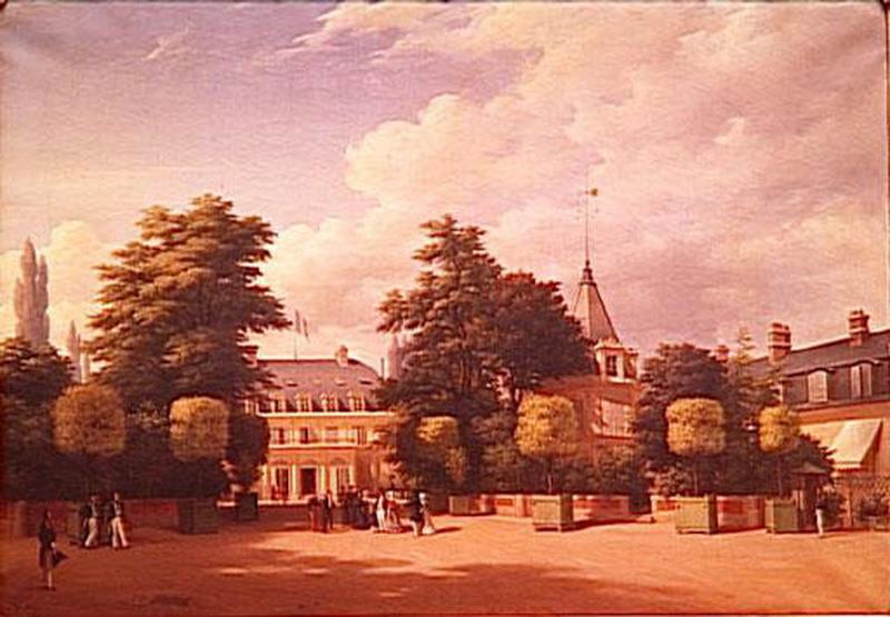 Artwork Replica VUE DU CHATEAU DE NEUILLY by Hippolyte Victor Valentin ...