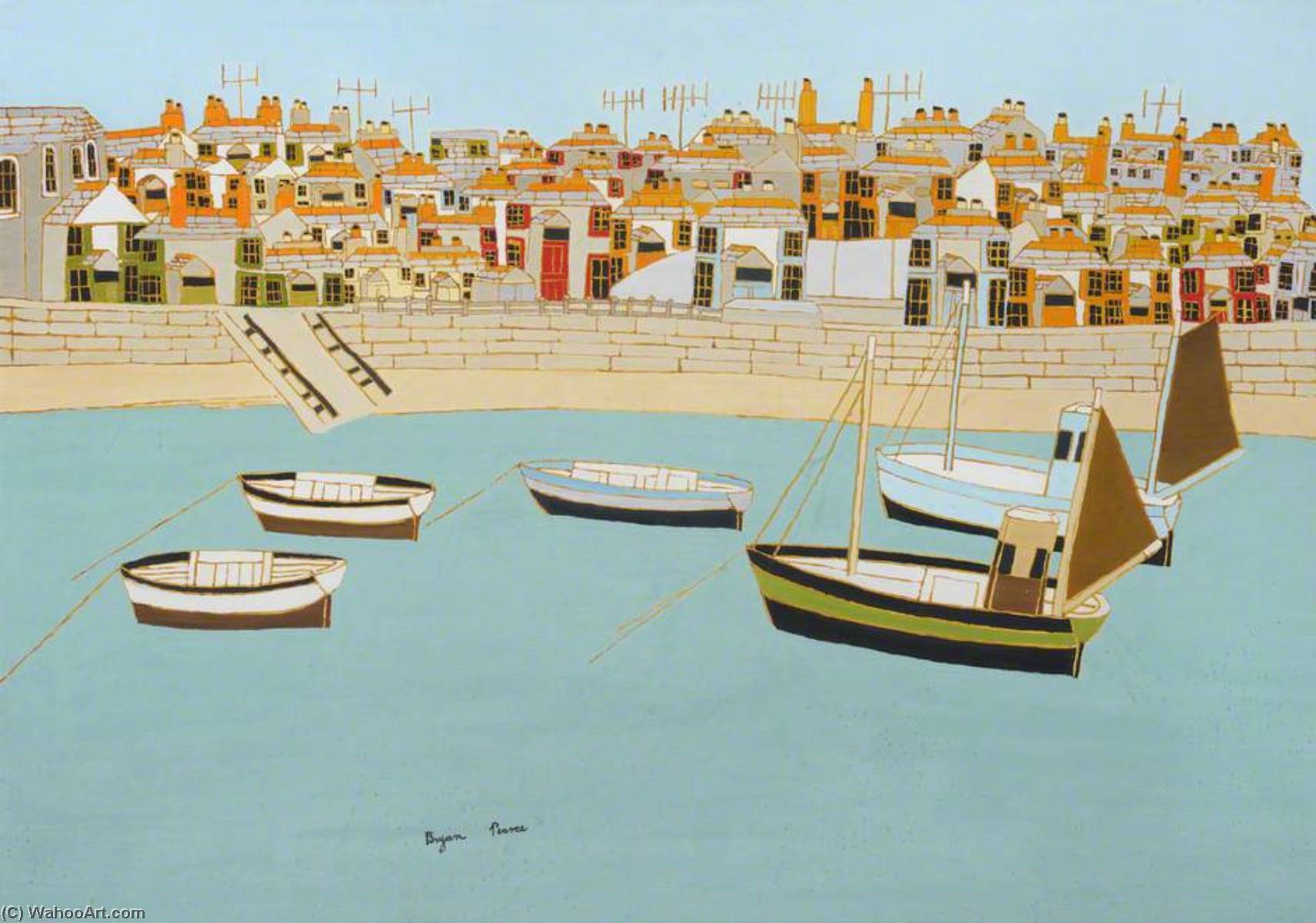 St Ives Harbour by Bryan Pearce (1929-2007) Bryan Pearce | ArtsDot.com