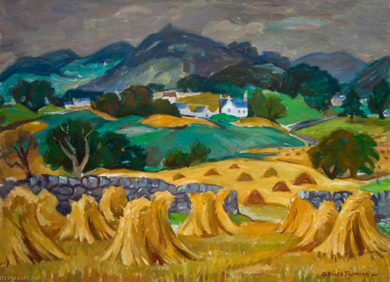 Get Paintings Reproductions Harvesting in Galloway by Adam Bruce ...