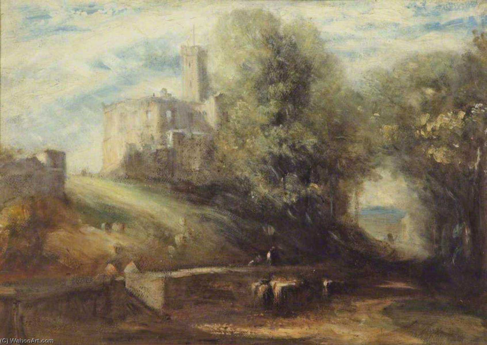 Purchase Oil Painting Replica Warkworth Castle, 1890 by Daniel ...