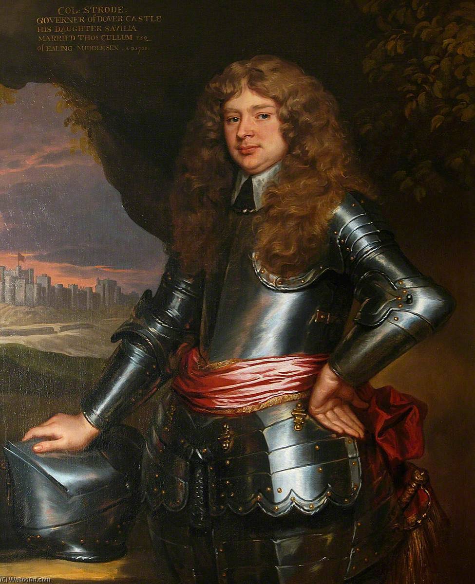Paintings Reproductions Colonel John Strode, 1679 by John Hayls (1600 ...