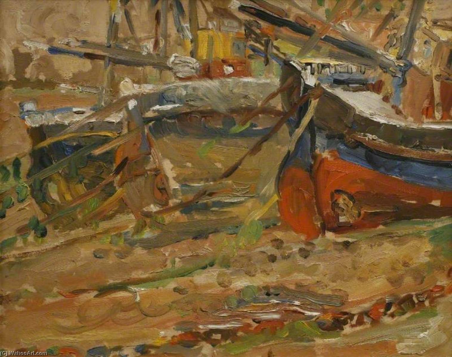 Purchase Oil Painting Replica Orange and Blue Fishing Boat, 1936 by ...