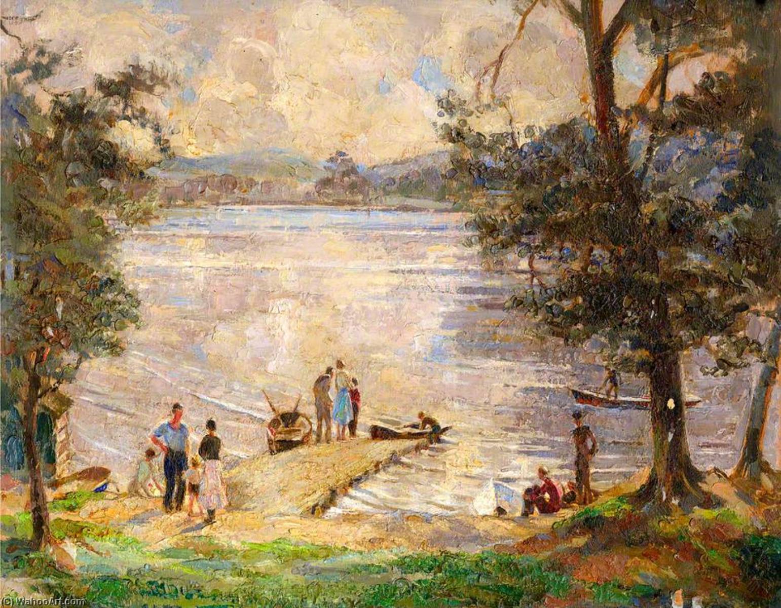 Oil Painting Replica Morning by the Lake by Flora Twort (Inspired By ...