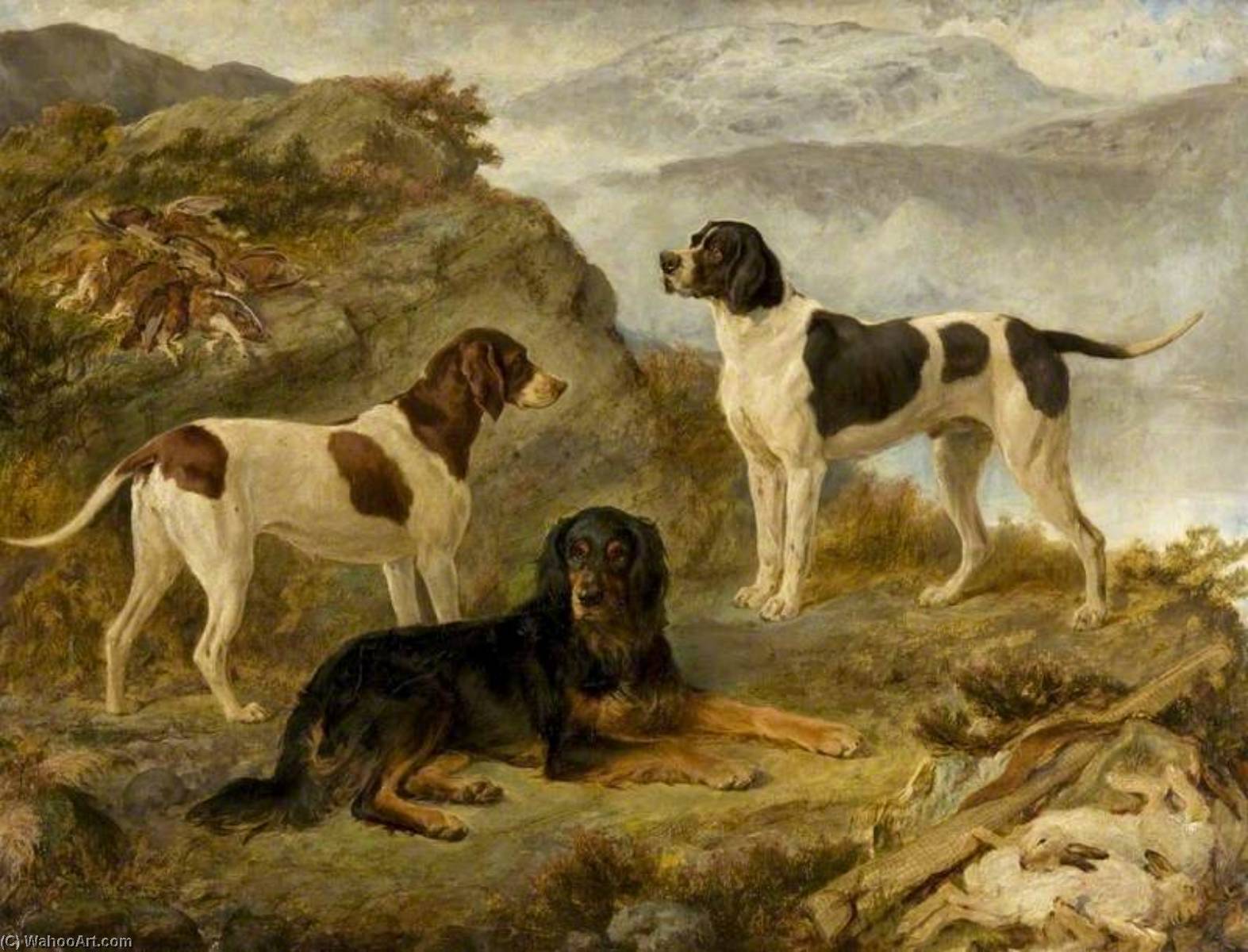 Reproductions De Peintures The Trysting Place de Gourlay Steel (1819 ...