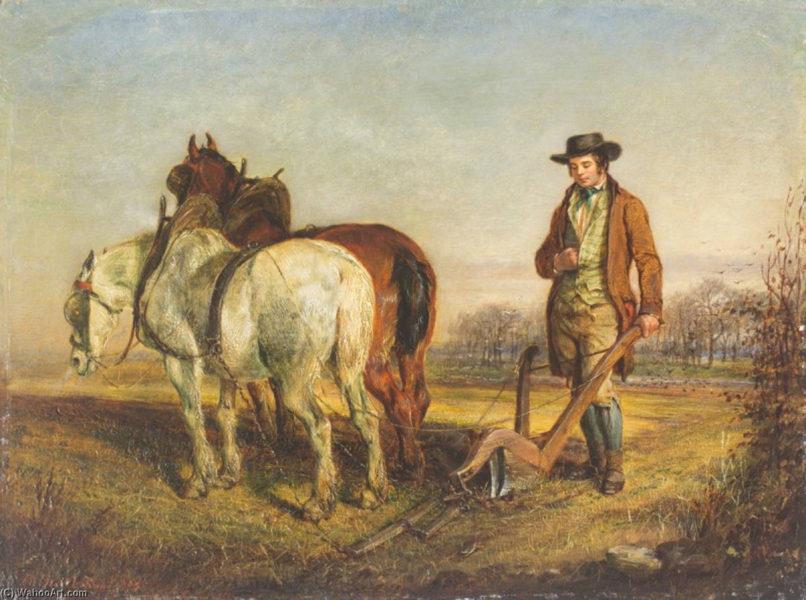 Museum Art Reproductions Burns at the Plough (Turning Up a Mouse) by ...