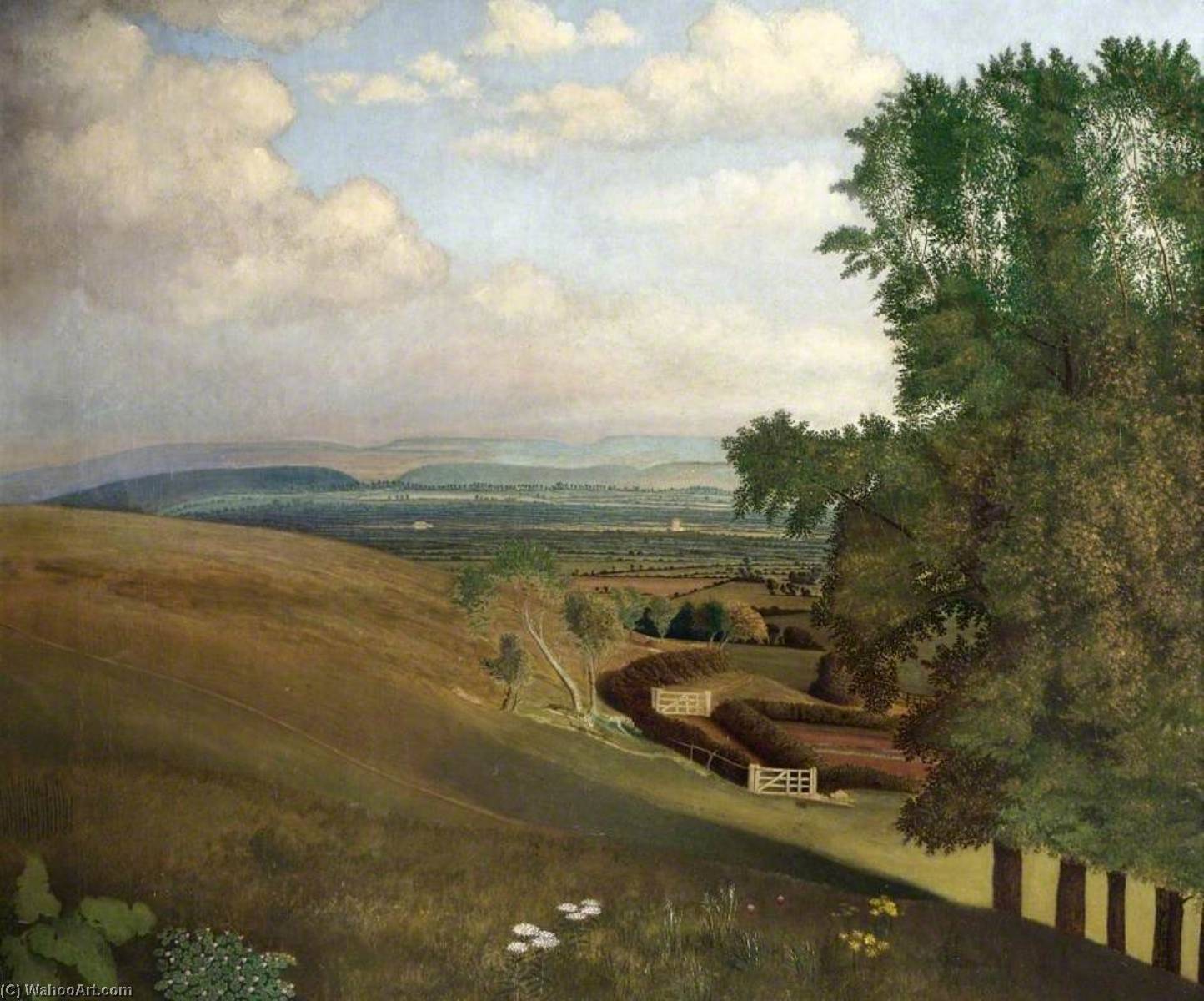 Landscape with Hills in the Distance, 1868 by Joseph Sheppard Joseph ...