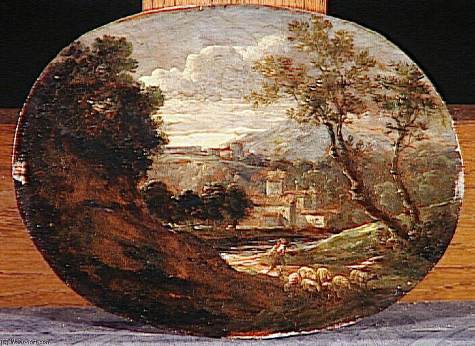 Get Art Reproductions Paysage avec berger et troupeau de moutons by ...