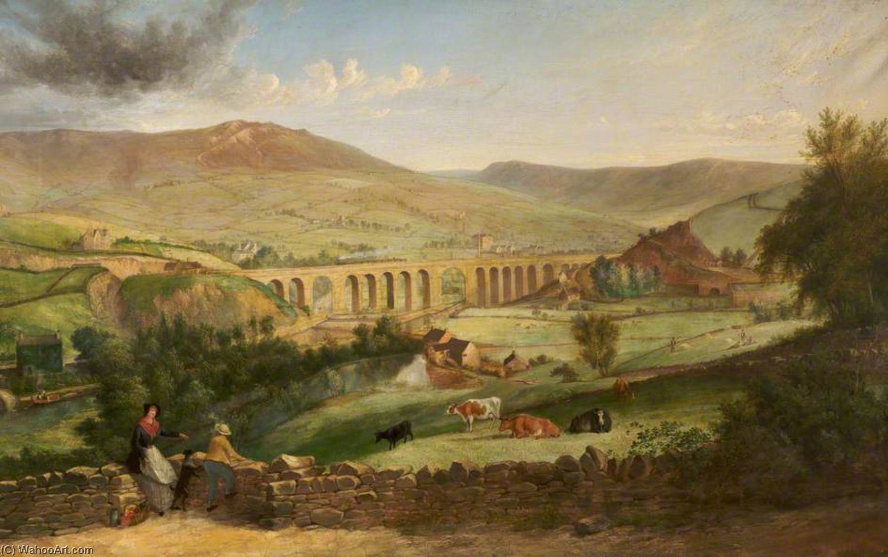 Purchase Oil Painting Replica Uppermill from Dobcross, Oldham ...