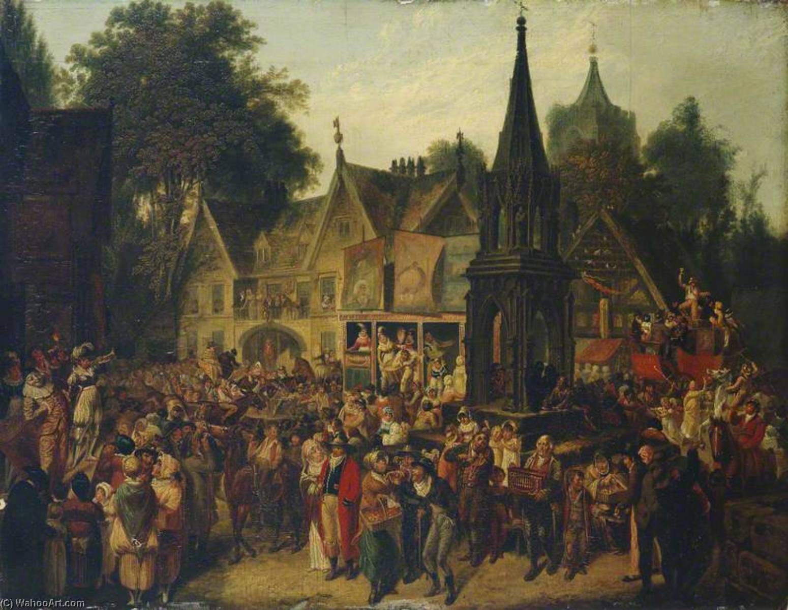 Museum Art Reproductions The Village Fair, 1819 by Joseph Parry (1744 ...