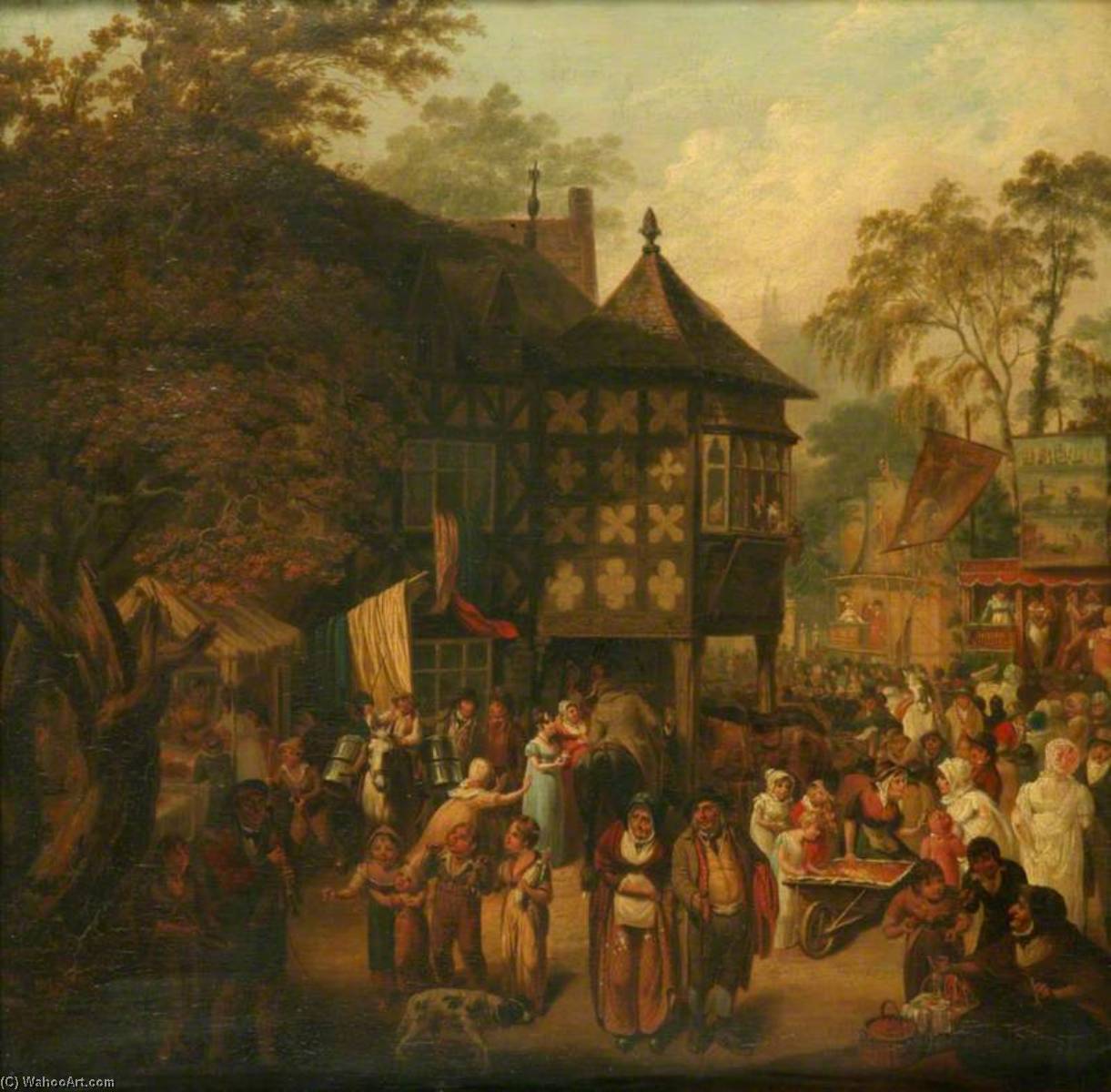 Oil Painting Replica Eccles Wakes by Joseph Parry (1744-1826) | ArtsDot.com