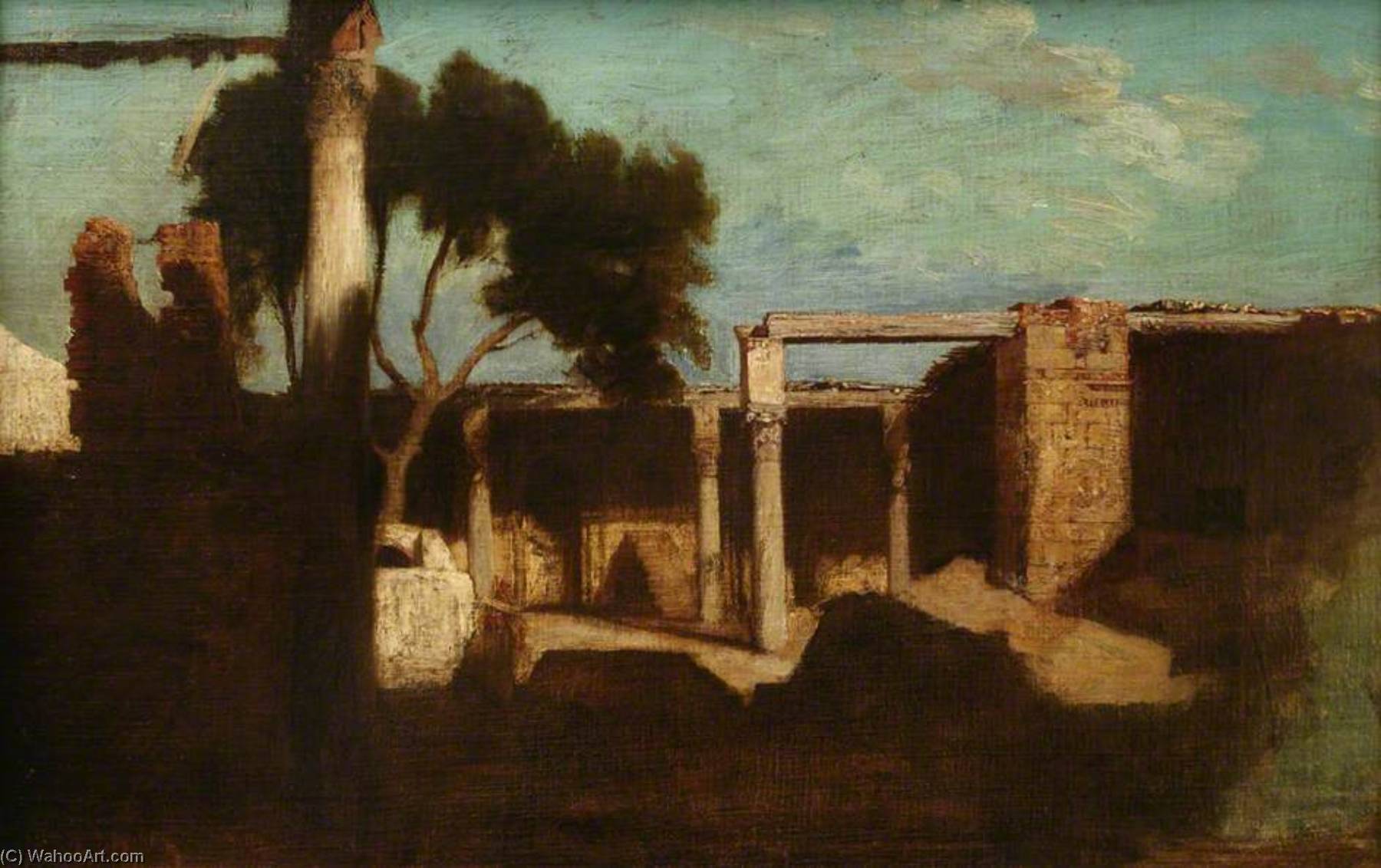 Oil Painting Replica Ruins in the East by Georges Antoine Prosper ...