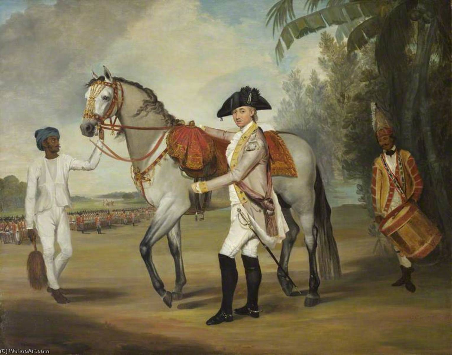 An Officer of a Sepoy Regiment with His Syce and a Drummer, 1786 by ...