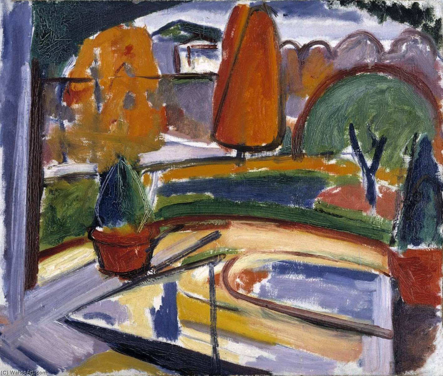 Purchase Oil Painting Replica Landscape with Pond Newman`s Yard, 1932 ...