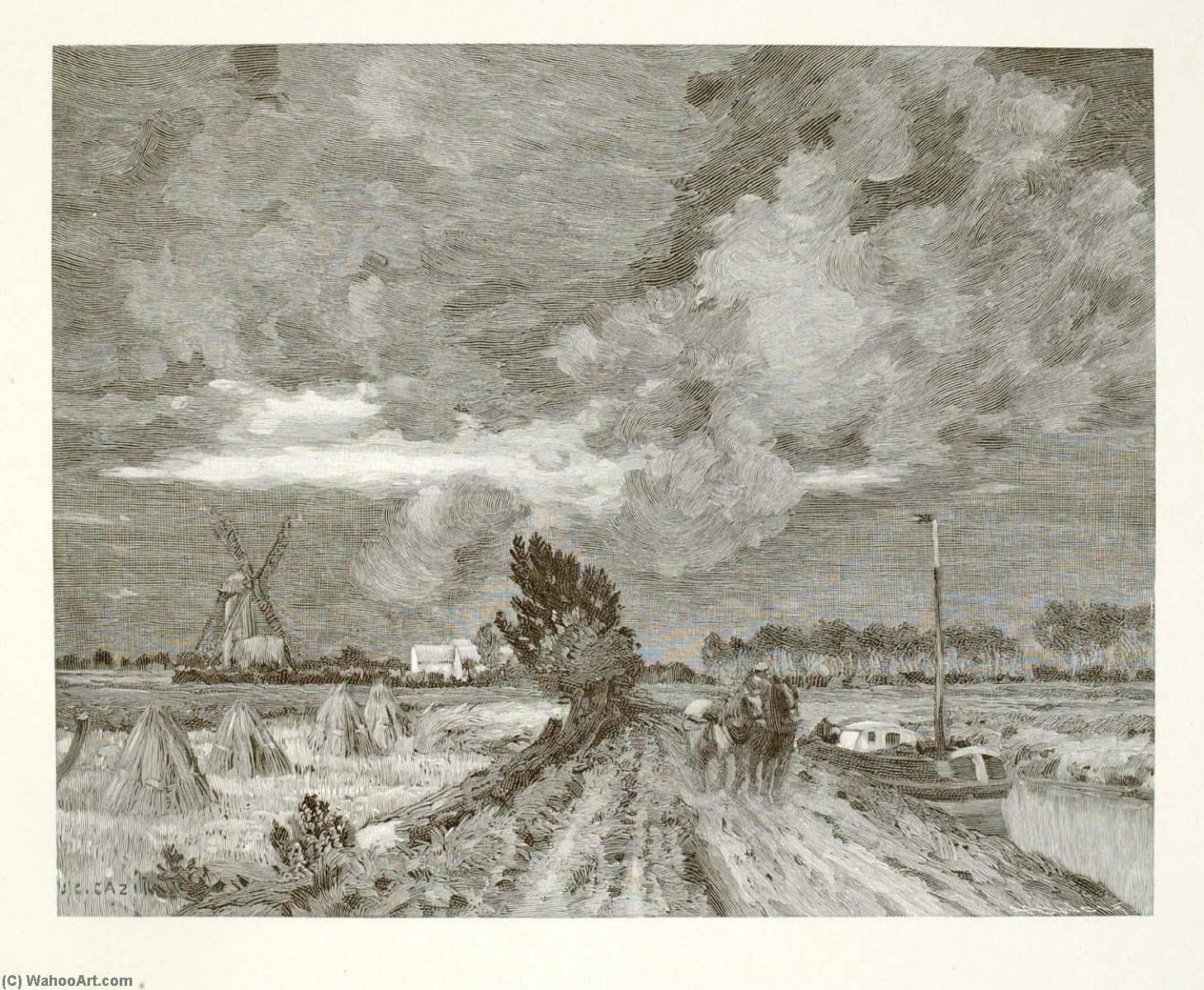 Approaching Storm (Canal St. Omer), 1896 by Henry Wolf (1925-2005 ...
