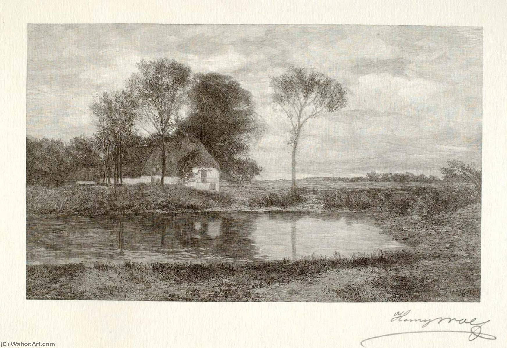 A Farm in Normandy, 1900 by Henry Wolf (1925-2005, Austria) Henry Wolf ...