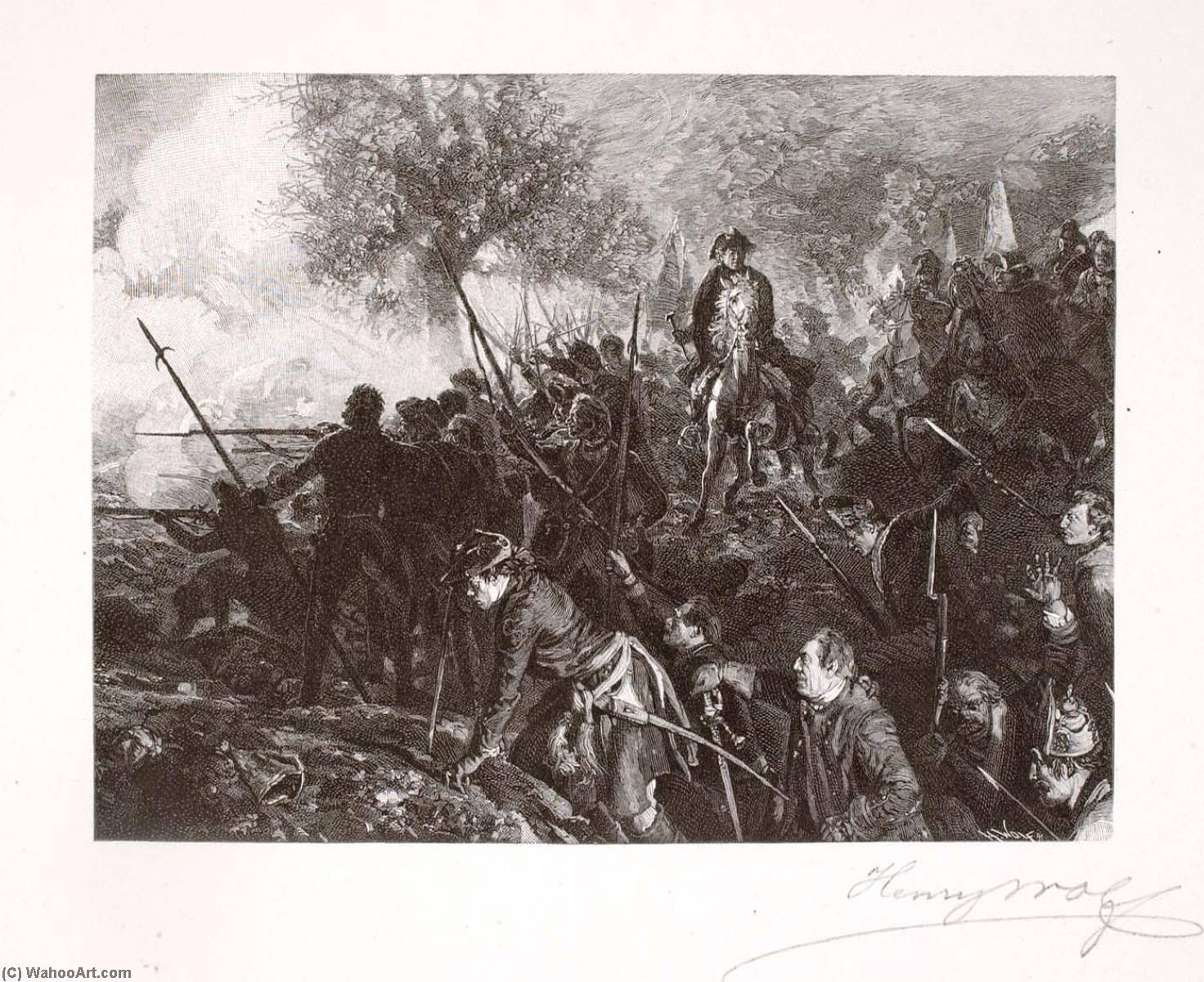 Frederick and His Men at Hochkirch, 1891 by Henry Wolf (1925-2005 ...