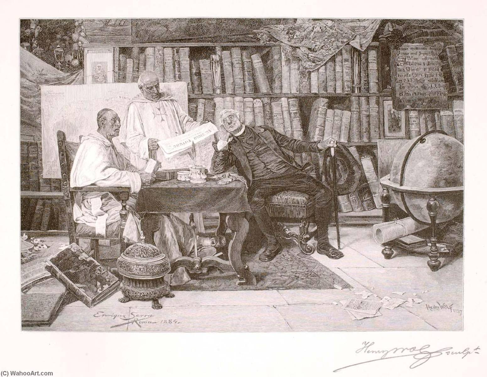 A Passage from the Papers, 1887 by Henry Wolf (1925-2005, Austria ...