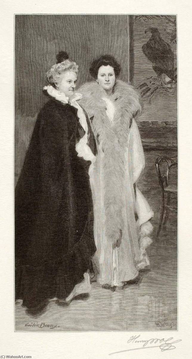 Mother and Daughter, 1900 by Henry Wolf (1925-2005, Austria) Henry Wolf ...