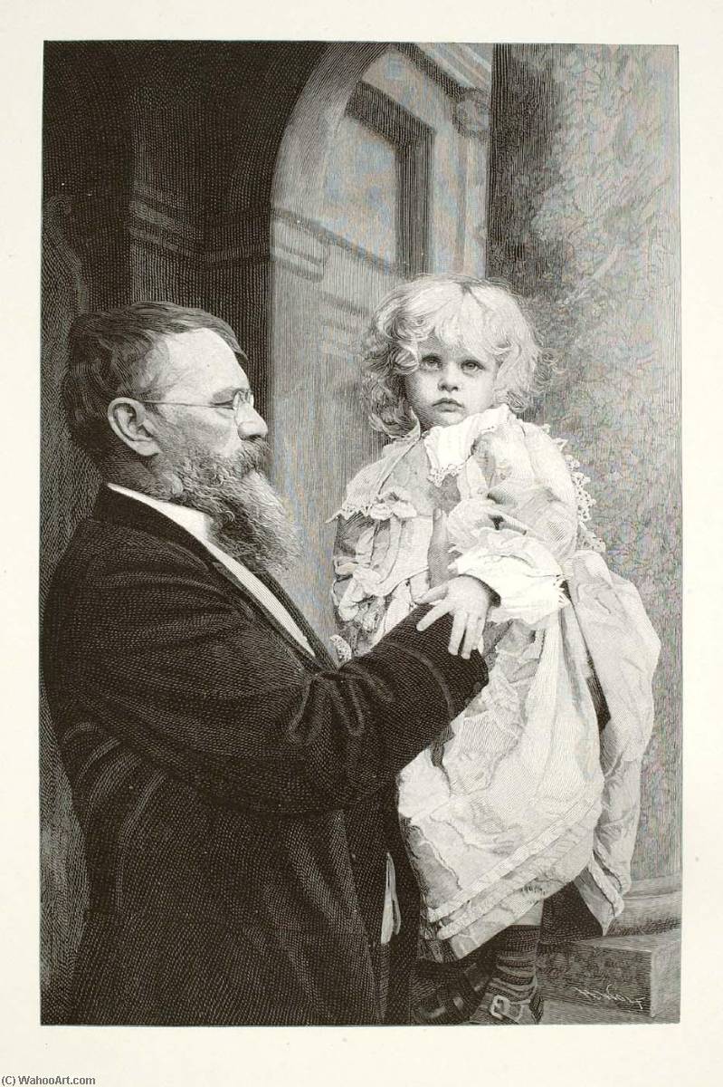 Lenbach and His Child, 1895 by Henry Wolf (1925-2005, Austria) Henry ...