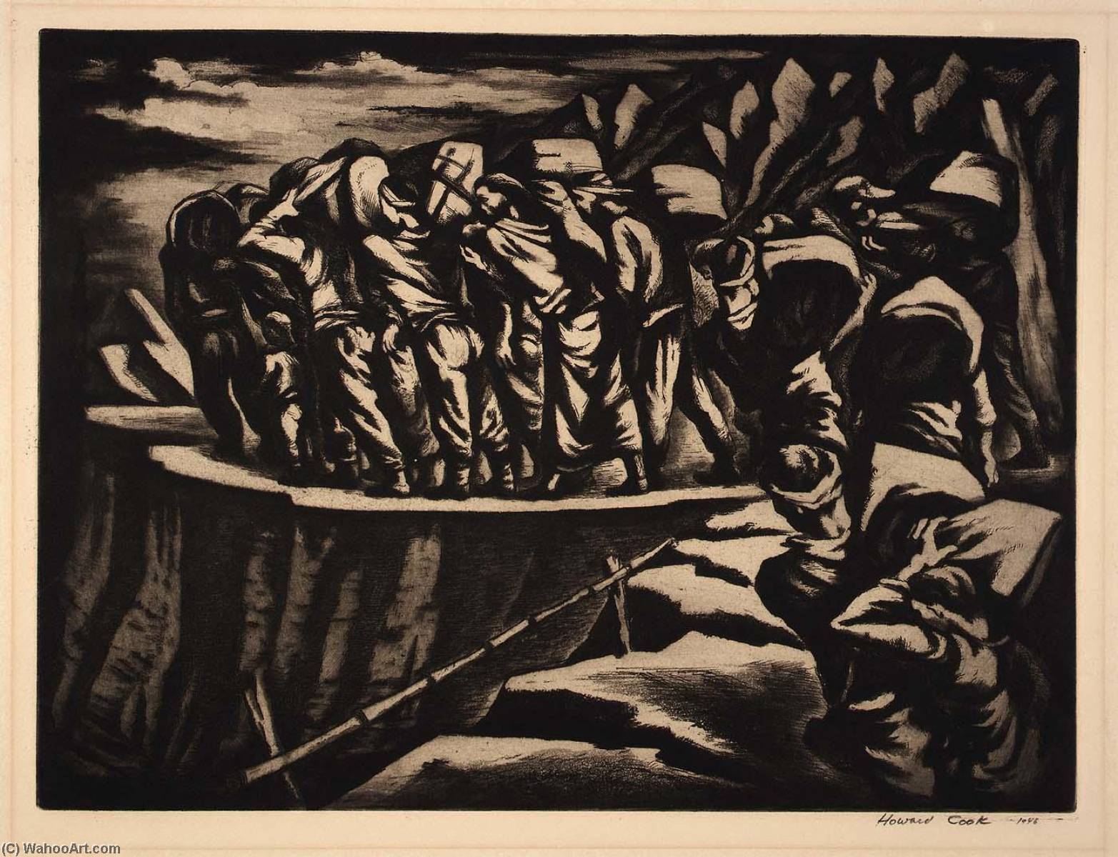 Buy Museum Art Reproductions Exodus, 1946 by Howard Cook (Inspired By ...