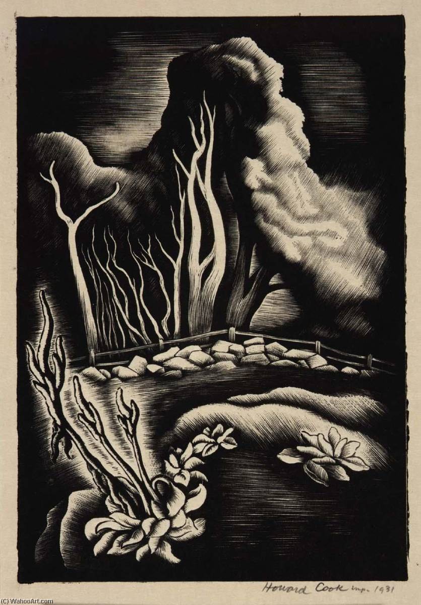 Purchase Oil Painting Replica Pasture, 1931 by Howard Cook (Inspired By ...