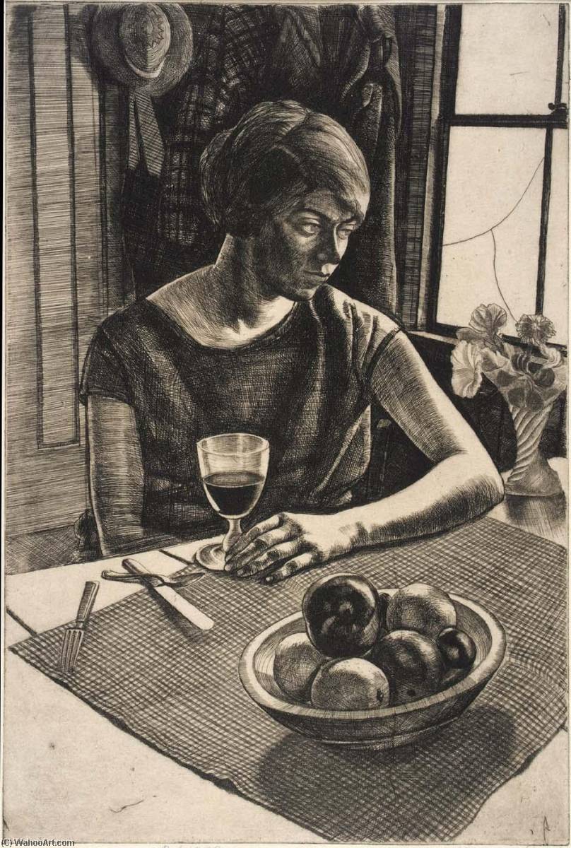 Paintings Reproductions Portrait of B, 1928 by Howard Cook (Inspired By ...