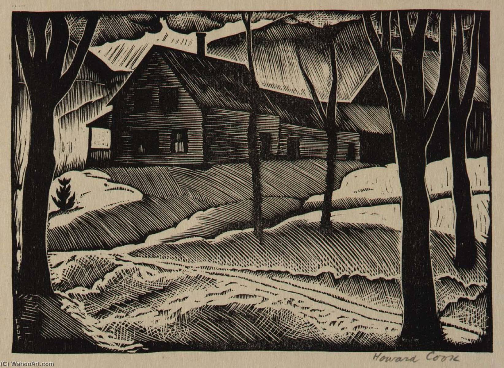 Museum Art Reproductions Winter Farm, 1928 by Howard Cook (Inspired By ...