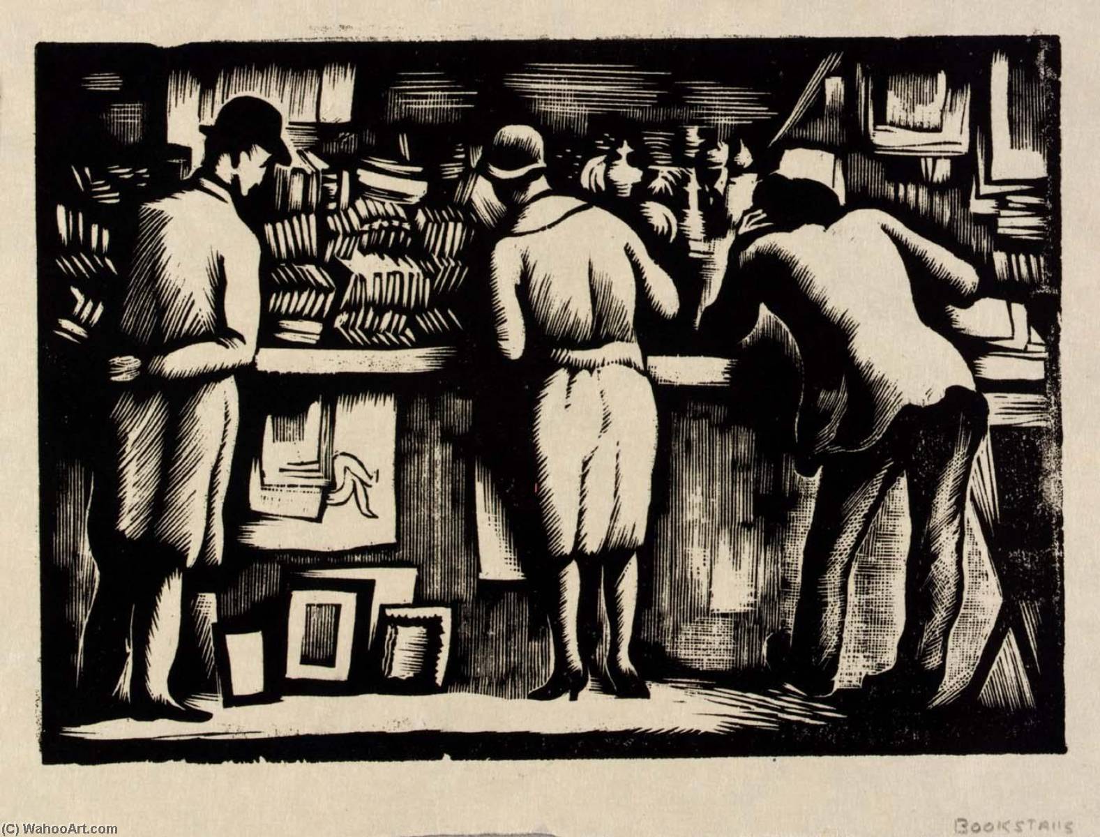 Get Art Reproductions Bookstalls, 1931 by Howard Cook (Inspired By ...