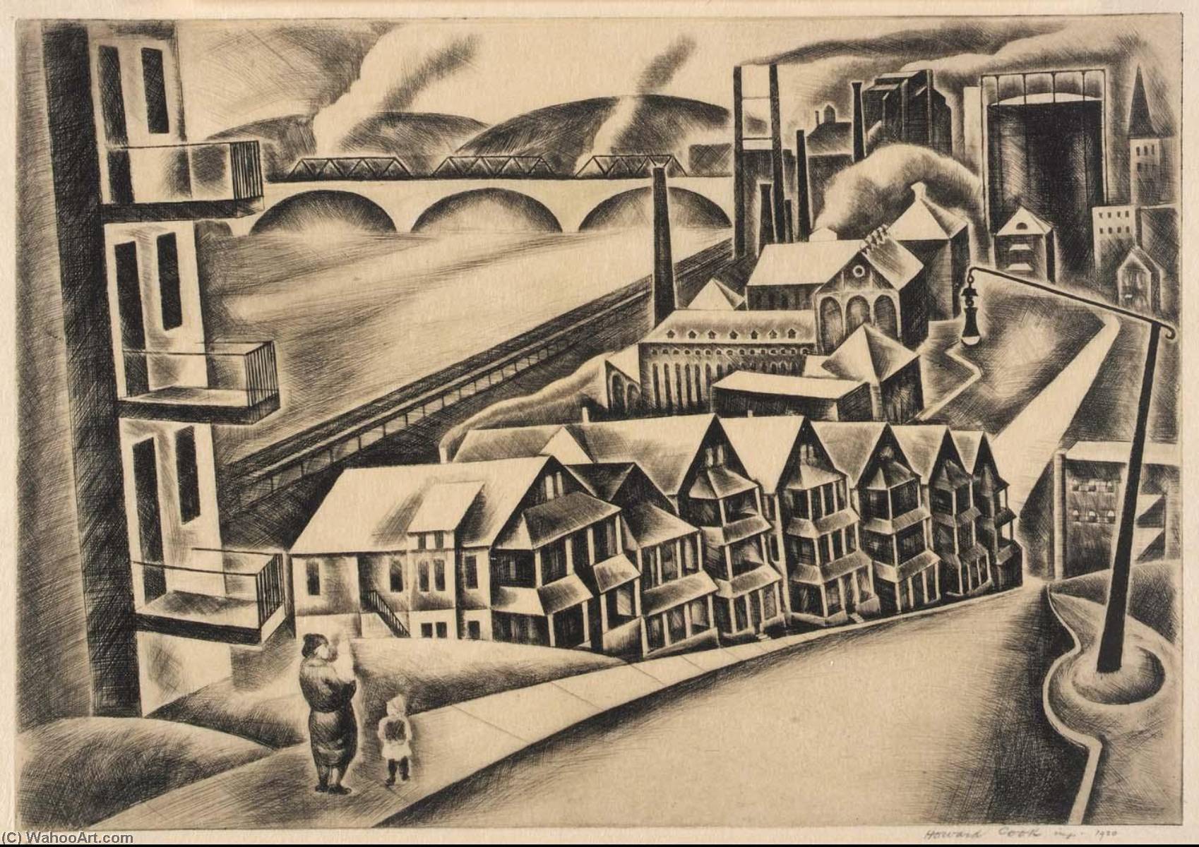 Art Reproductions New England City, 1930 by Howard Cook (Inspired By ...