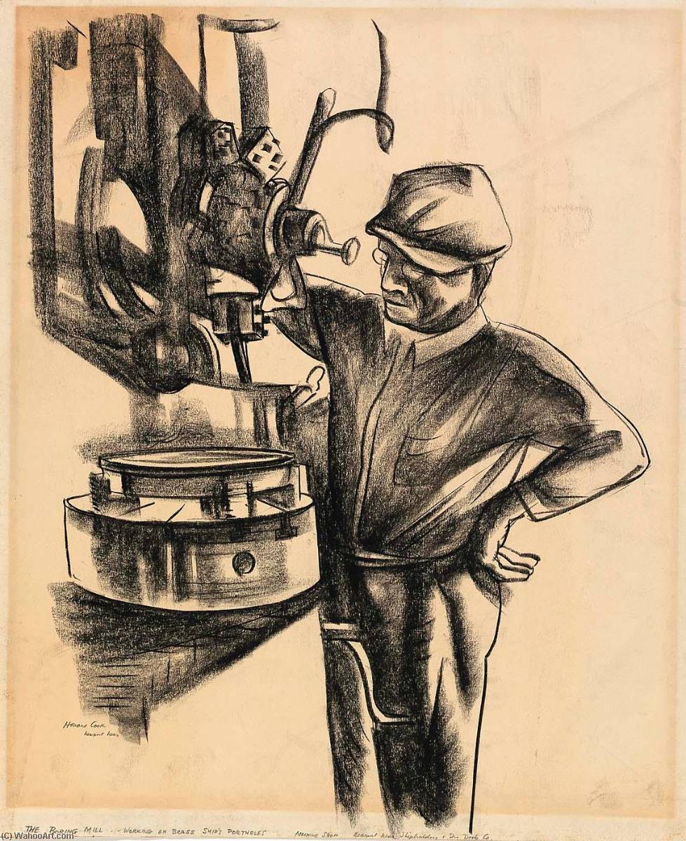 Museum Art Reproductions Boring Mill by Howard Cook (Inspired By) (1901 ...