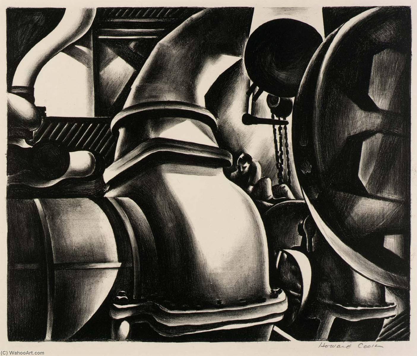 Purchase Oil Painting Replica Engine Room, 1930 by Howard Cook ...
